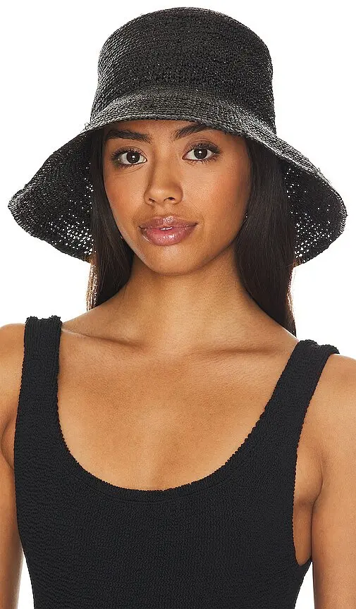 Hat Attack Crochet Bucket Hat - Black