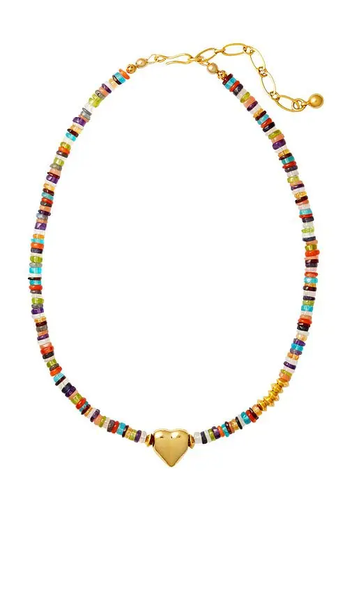 Brinker & Eliza Confetti Heart Pendant Necklace - Multi