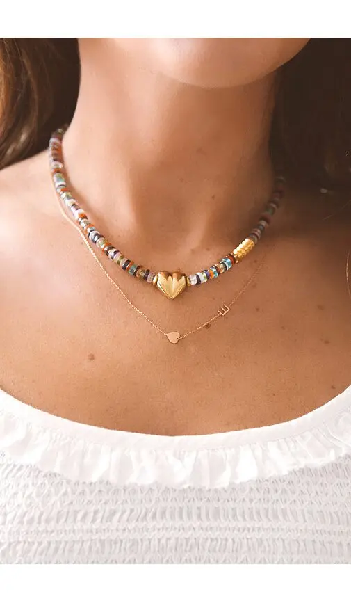 Brinker & Eliza Confetti Heart Pendant Necklace