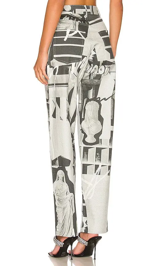 Miaou Printed Cotton Blend Trousers
