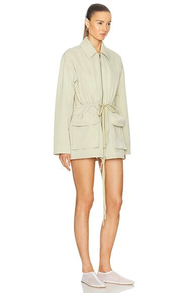 GRLFRND Tech Gabardine Parka Jacket - Light Olive