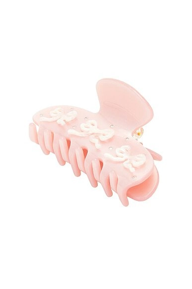 EMI JAY Sweetheart Claw Clip With Bow Detail - Pink Pixie