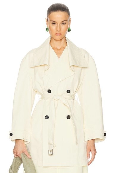 Bottega Veneta Double-breasted Trench Coat - Cloud