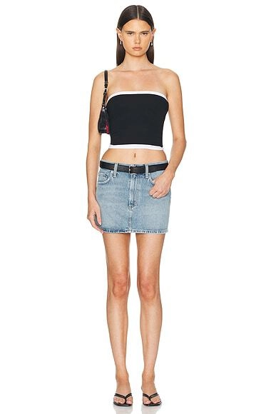 AGOLDE Alek Mini Skirt In Denim