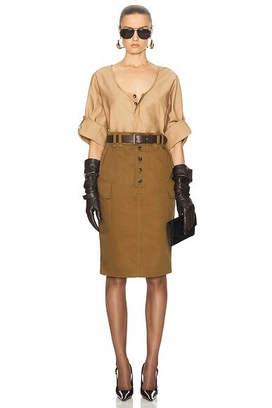 Saint Laurent Convertible Sleeve Blouse