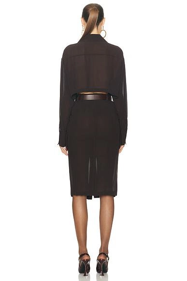 Saint Laurent Midi Shirt Dress