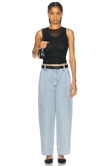 AGOLDE Becker Wide Leg Pleated Jeans