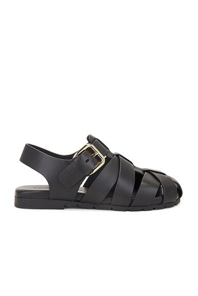 Bottega Veneta Alfie Flat Sandal - Black