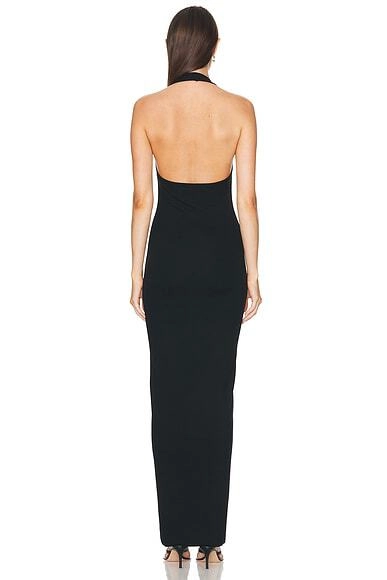Eterne Halter Maxi Dress - Black