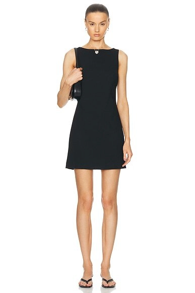 Matteau Crepe Mini Shift Dress - Black