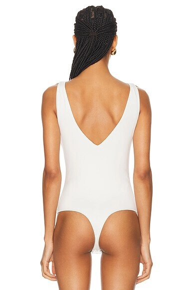 SANS FAFF Plunge V Bodysuit - White