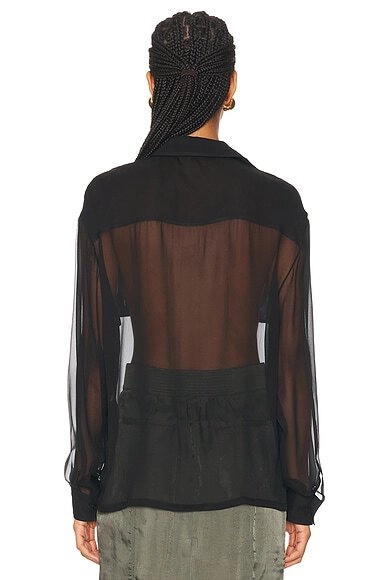 Saint Laurent Silk Button Up Shirt