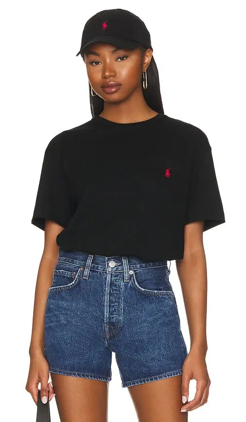 Polo Ralph Lauren Short Sleeve T-shirt With Pocket Detail - Black