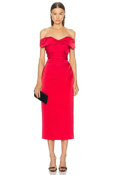 Rachel Gilbert Daria Dress - Raspberry