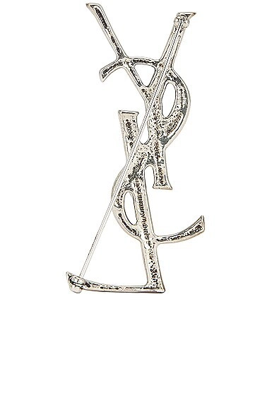 Saint Laurent Opyum Textured Croco Brooch
