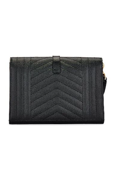 Saint Laurent Quilted Leather Pouch With Wristlet