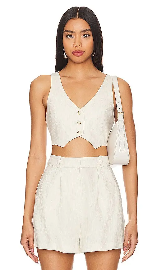 Amanda Uprichard Ethan Cropped Vest
