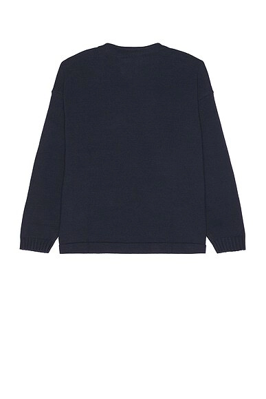 FOUND Double Breasted Knit Cardigan - Navy