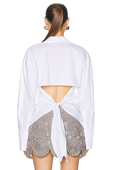 SIMONMILLER Loch Poplin Button Up Shirt - Macadamia