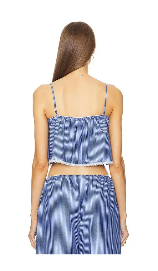 HELSA Pinstripe Poplin Camisole - Multi