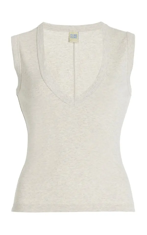 FLORE FLORE Dewi Cotton Tank Top - Grey