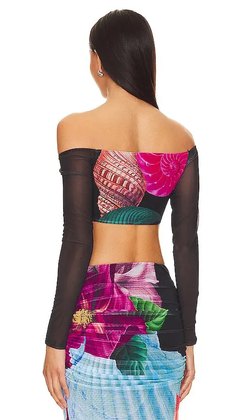 AFRM Elden Off-the-shoulder Top With Rosette Embellishment