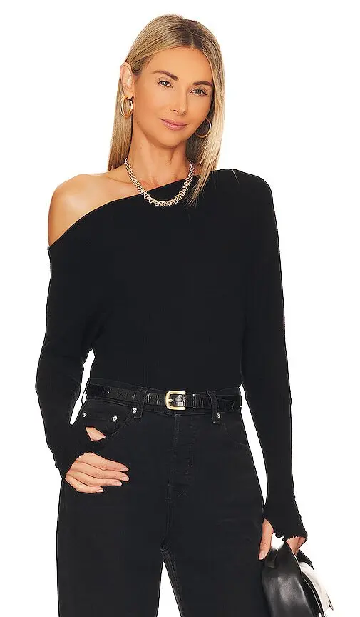 Enza Costa Slouch Top - Black
