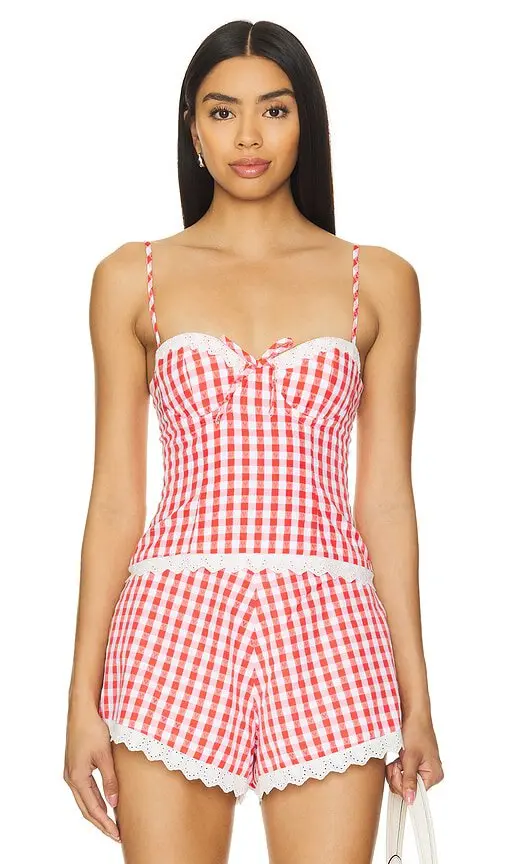 Majorelle Peggy Bustier Top - Red