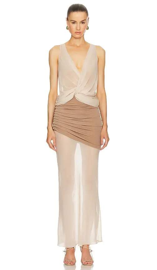 L'academie Marin Midi Dress - Neutral