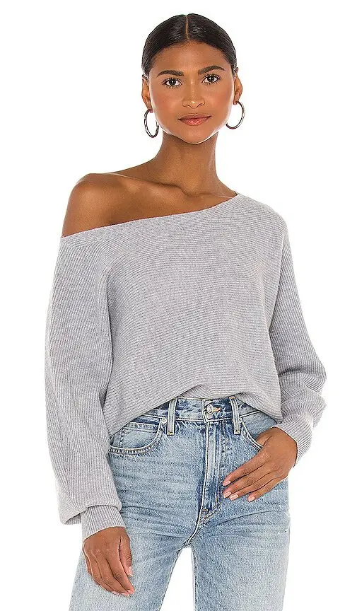 House Of Harlow 1960 X Revolve Winifred Wide Neck Sweater - Grey