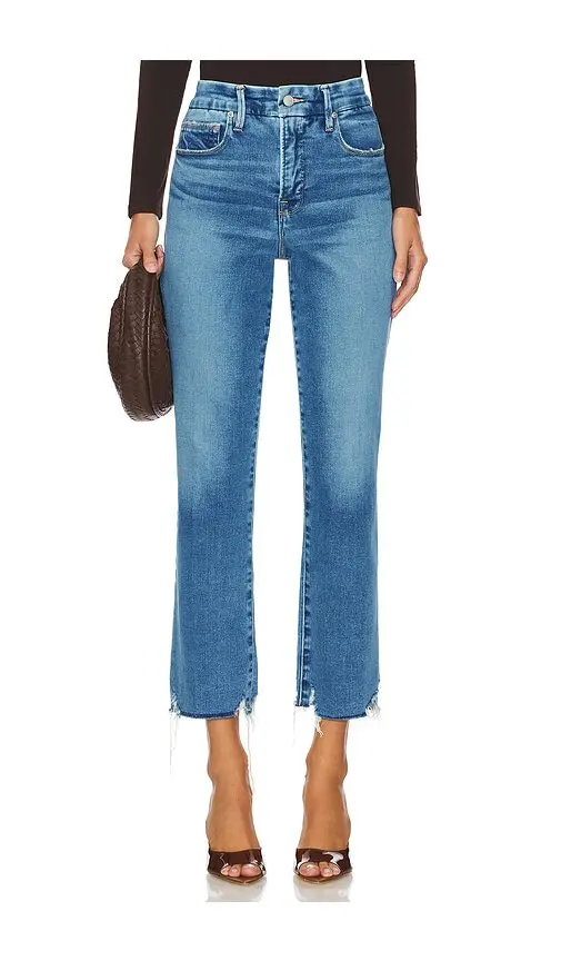 Good American Good Legs Straight Jeans - Denim-medium