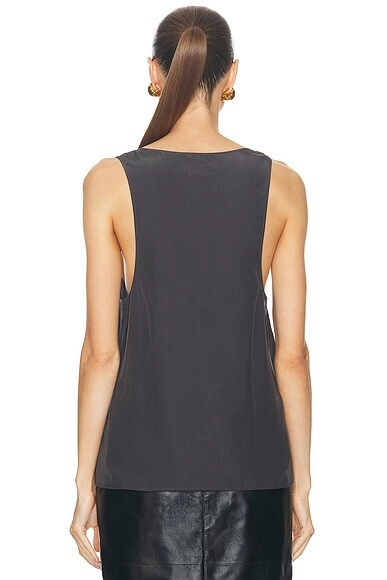Saint Laurent Sleeveless Silk Tank Top - Tempete