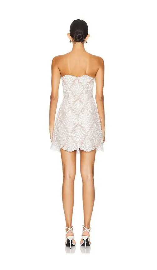 ELLIATT Pearl Embellished Mesh Dress