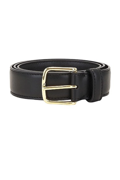 THE ROW Classic Belt In Box Calf Leather - Black Ang
