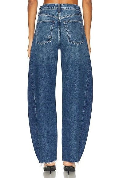 AGOLDE Luna Pieced High Rise Curved Taper Jeans - Split