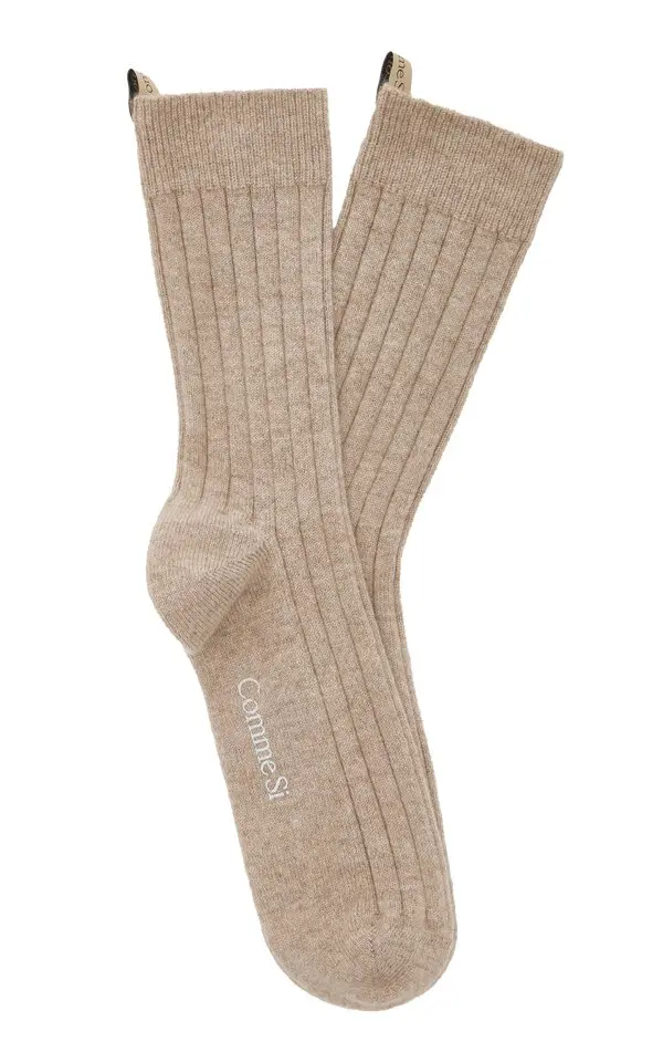 Comme Si Cashmere Socks - Neutral
