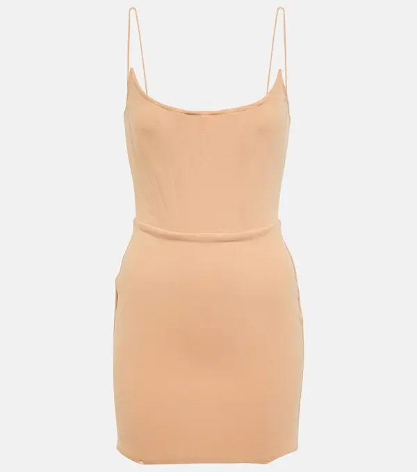 Alex Perry Caine Corset Mini Dress - Neutrals