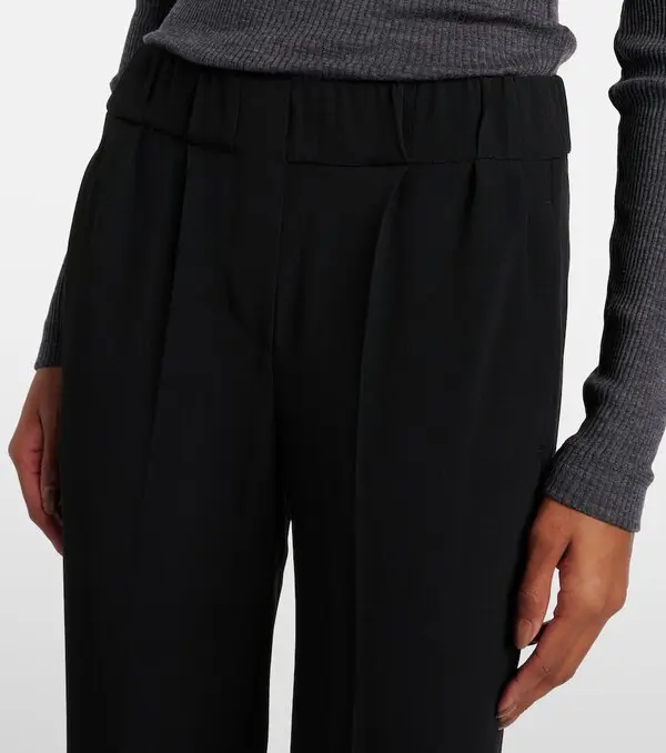 Brunello Cucinelli Silk-blend Cropped Trousers