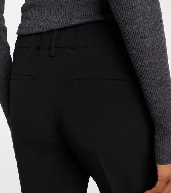 Brunello Cucinelli Silk-blend Cropped Trousers
