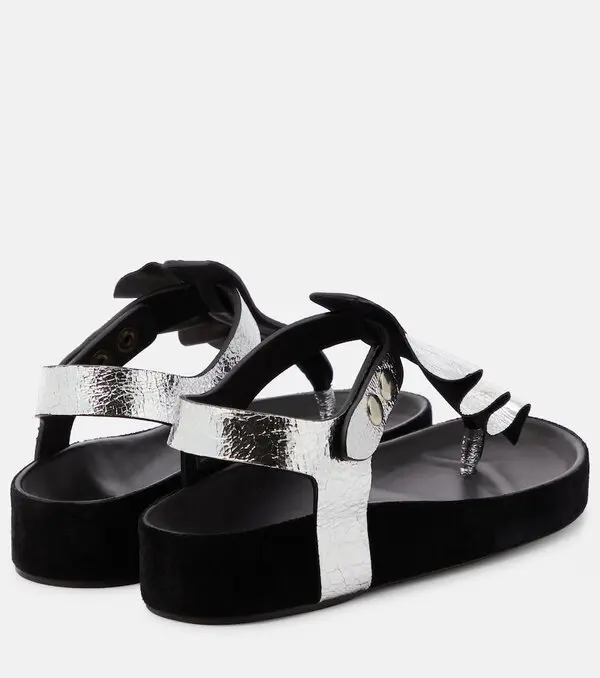 Isabel Marant Étoile Isela Metallic Leather Sandals