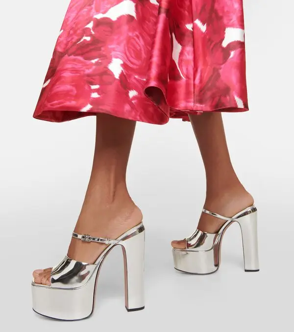 Valentino Garavani Patent Leather Platform Mules