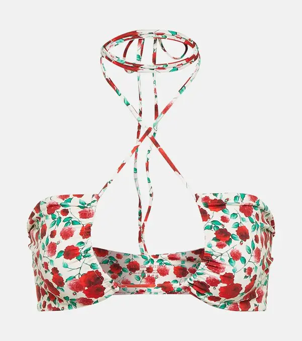 Magda Butrym Halterneck Bikini Top - Multicoloured