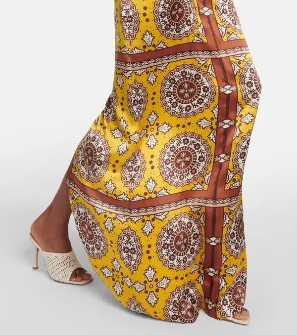 NILI LOTAN Rigel Printed Silk Maxi Dress