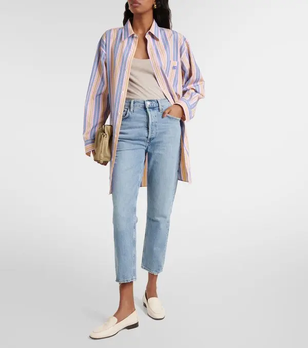 AGOLDE Riley High-rise Cropped Slim Jeans