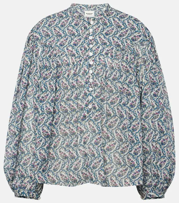 MARANT ETOILE Salika Printed Cotton Top
