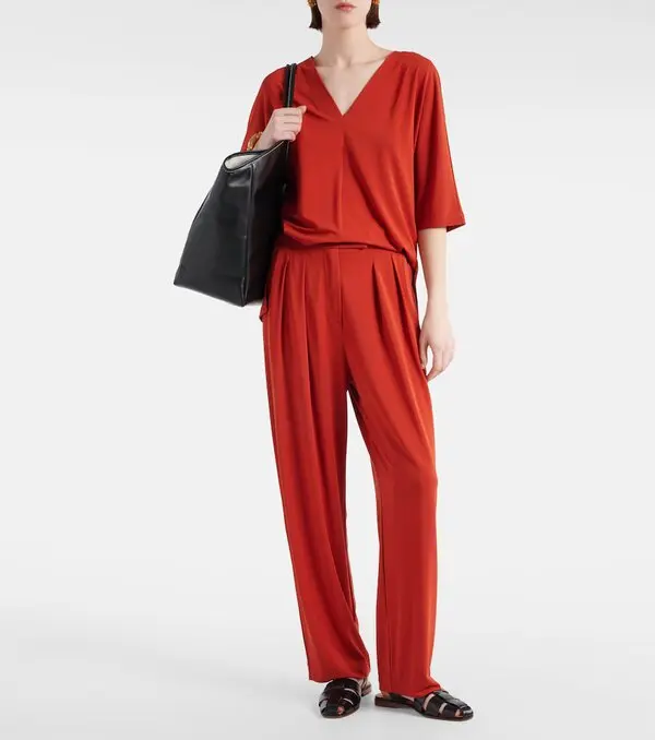 Max Mara Linfa Jersey Crepe Blouse