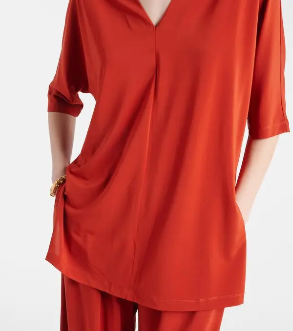 Max Mara Linfa Jersey Crepe Blouse