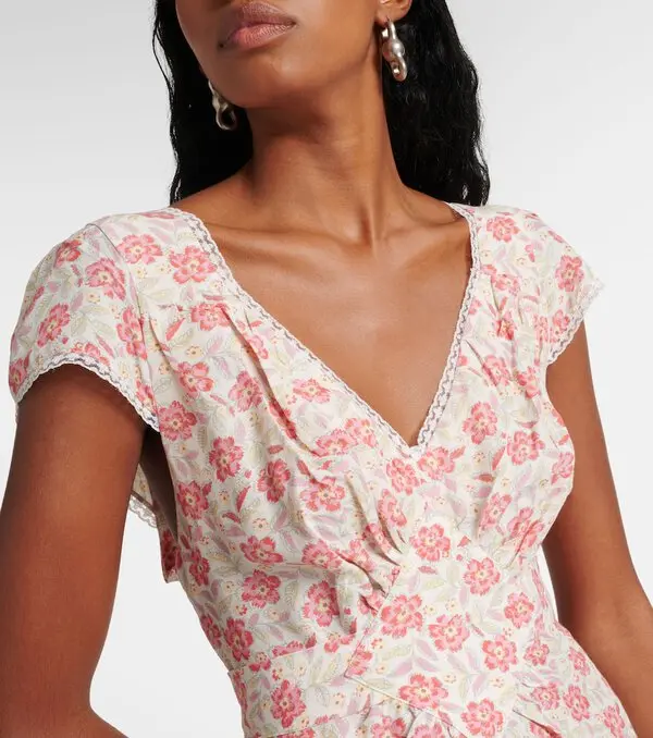 Rixo Alexandra Floral Mini Dress