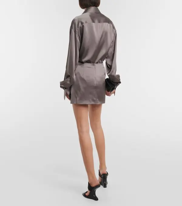 PETER DO Silk Charmeuse Mini Skirt