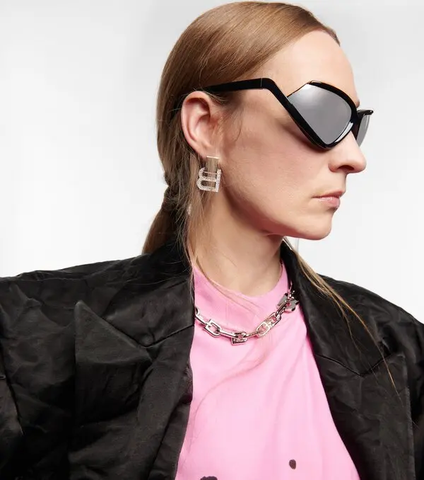 Balenciaga Side Xpander Oval Sunglasses